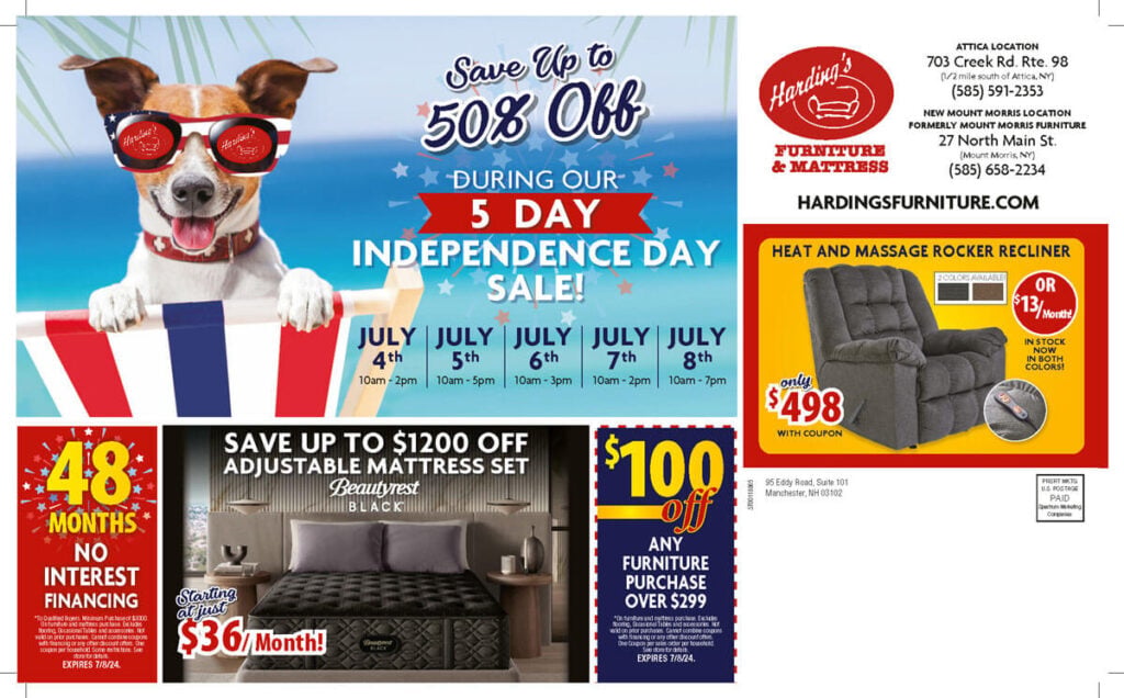 Promotions – Harding's Attica Furniture - #1 Local Furniture Store
