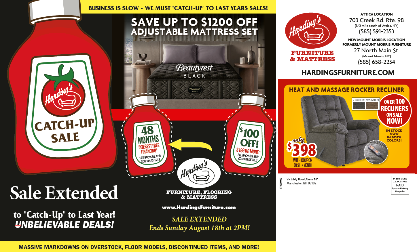 Promotions – Harding's Attica Furniture - #1 Local Furniture Store